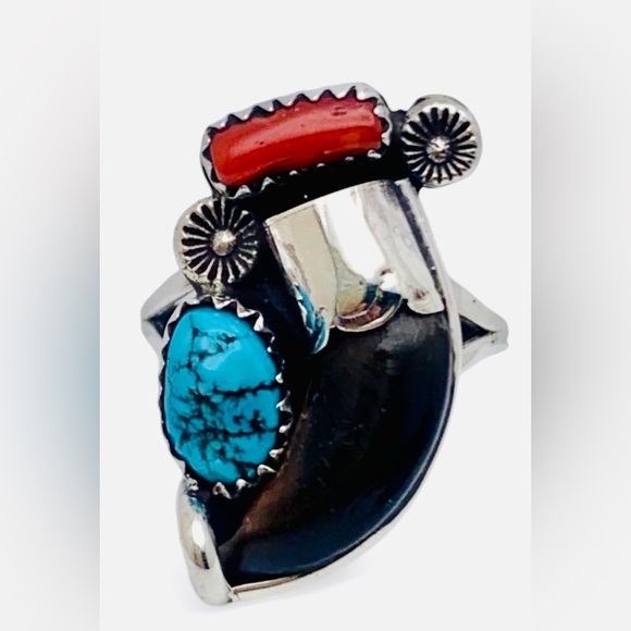 Ernest Hawthorne | Jewelry | Navajo 925 Sterlingturquoisecoral Coyote ...